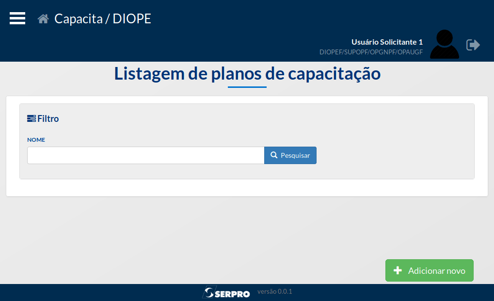 Capacita DIOPE - Como listar os Planos de Capacitação que já foram criados?