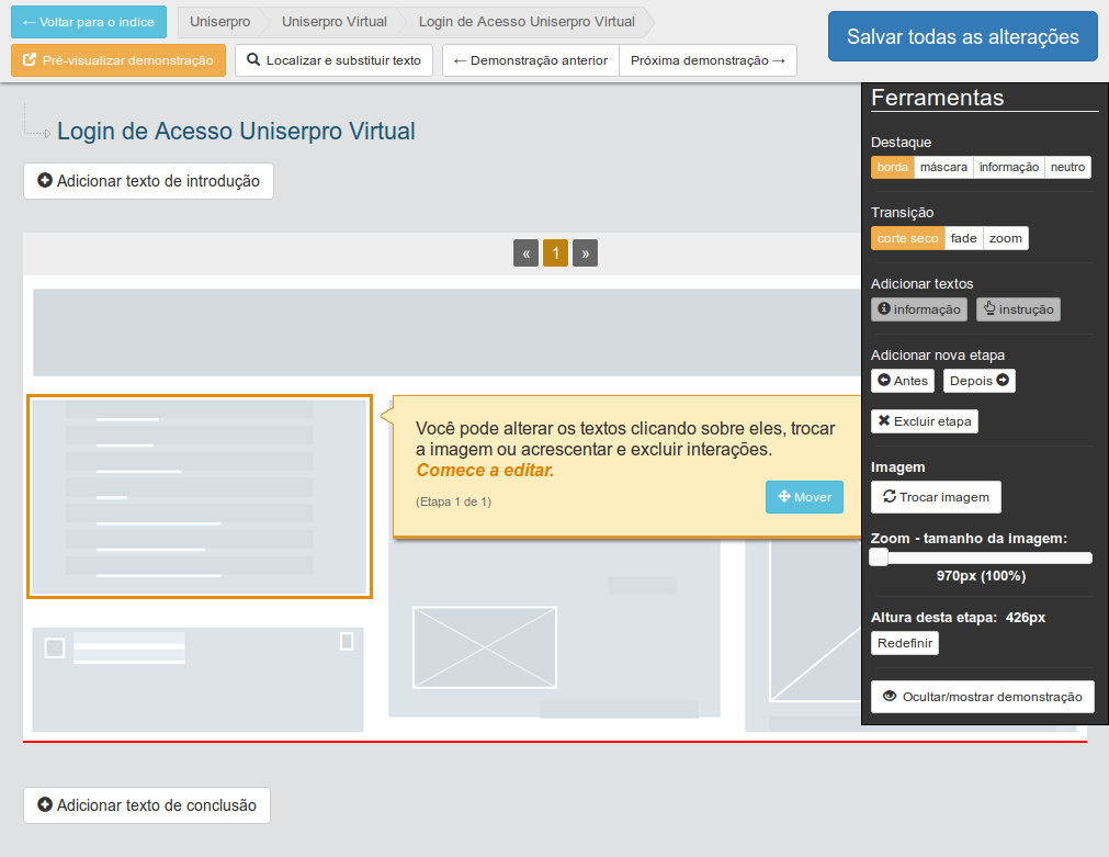 Demonstra - Inserir/alterar imagem