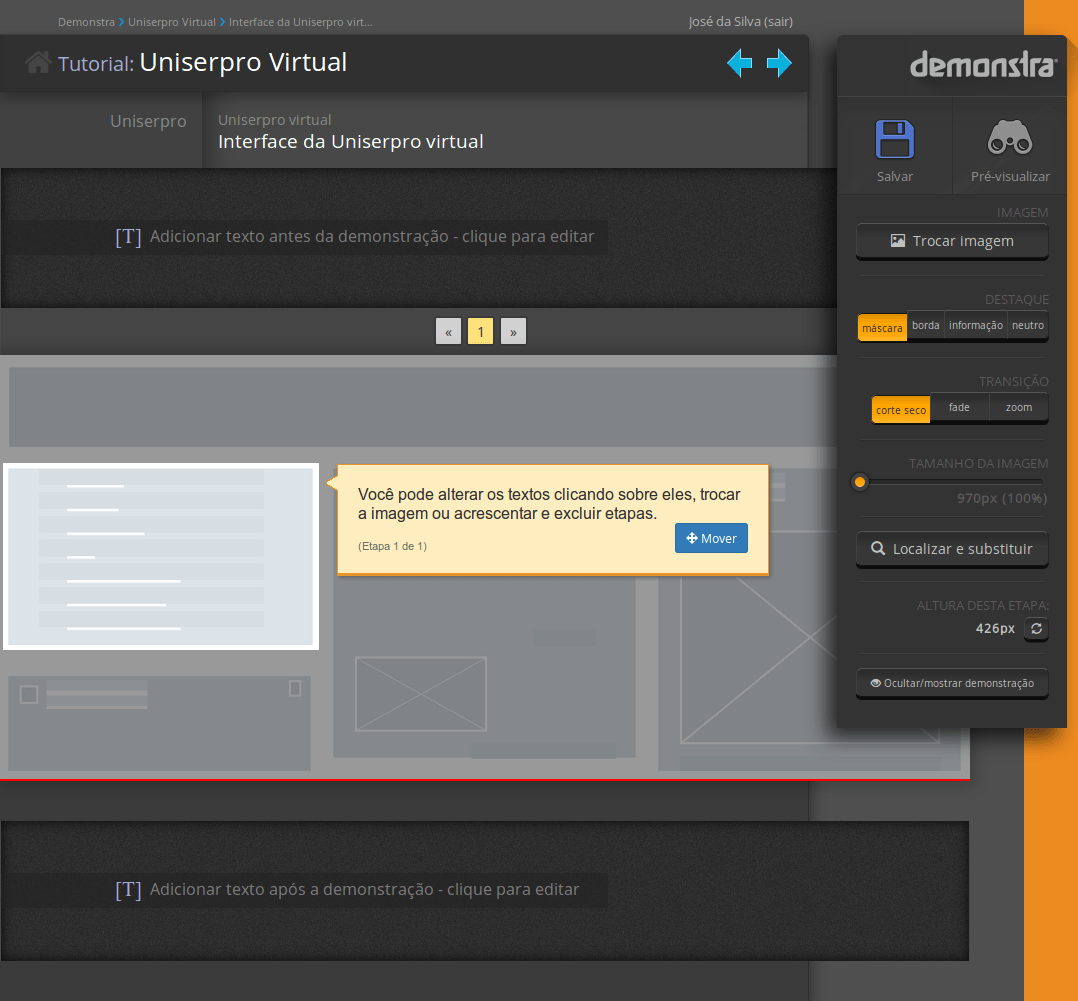 Demonstra - Trocar imagem