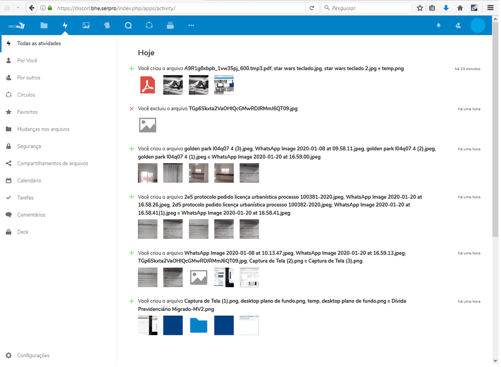 SerproRL - Módulo Atividades