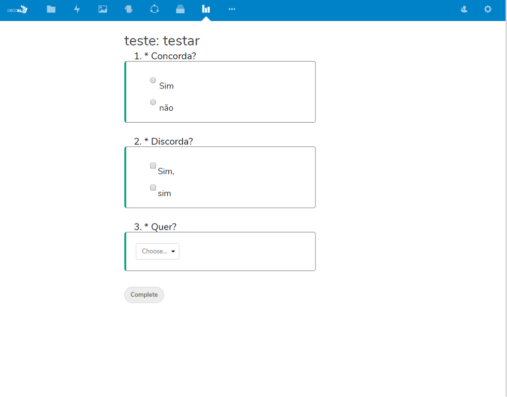 SerproRL - Módulo Formulários