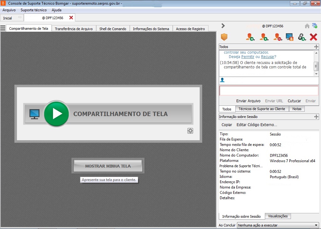 Tutorial Suporte Remoto (Técnico)