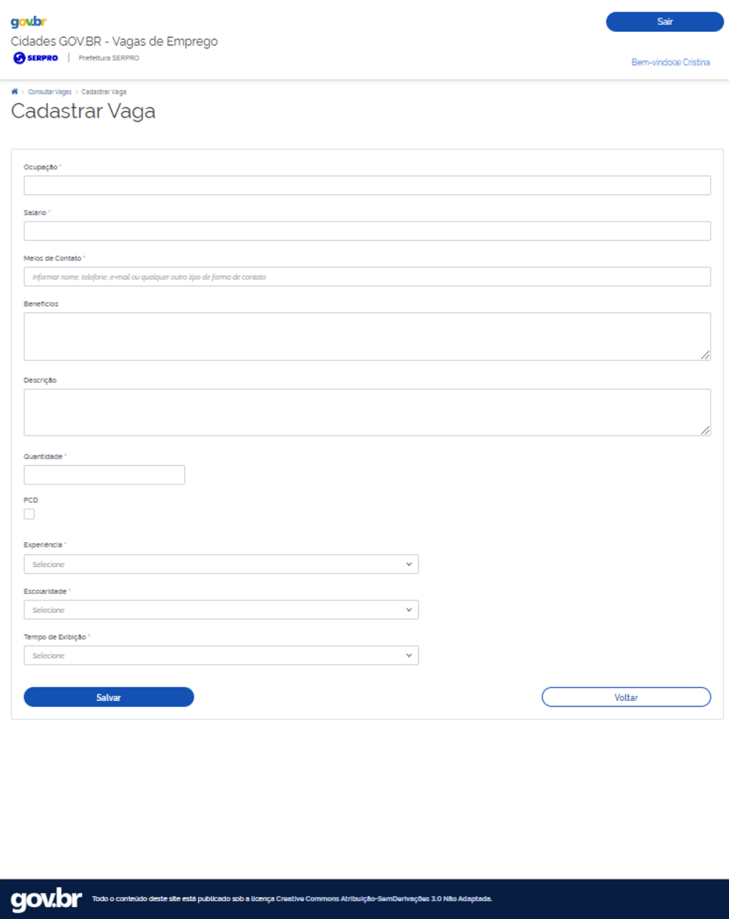 Tutorial do Vagas de Emprego - Cadastre Sua Vaga